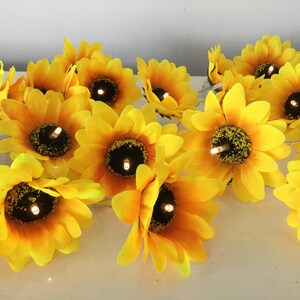 Sunflower Fairy Led Lights, Yellow Sunflower Lights String Garland ...