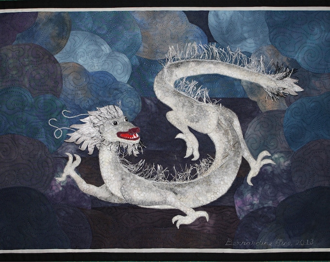 SWEET TOOTH DRAGON Quilt Pattern, Dragon Fabric Collage, Applique ...