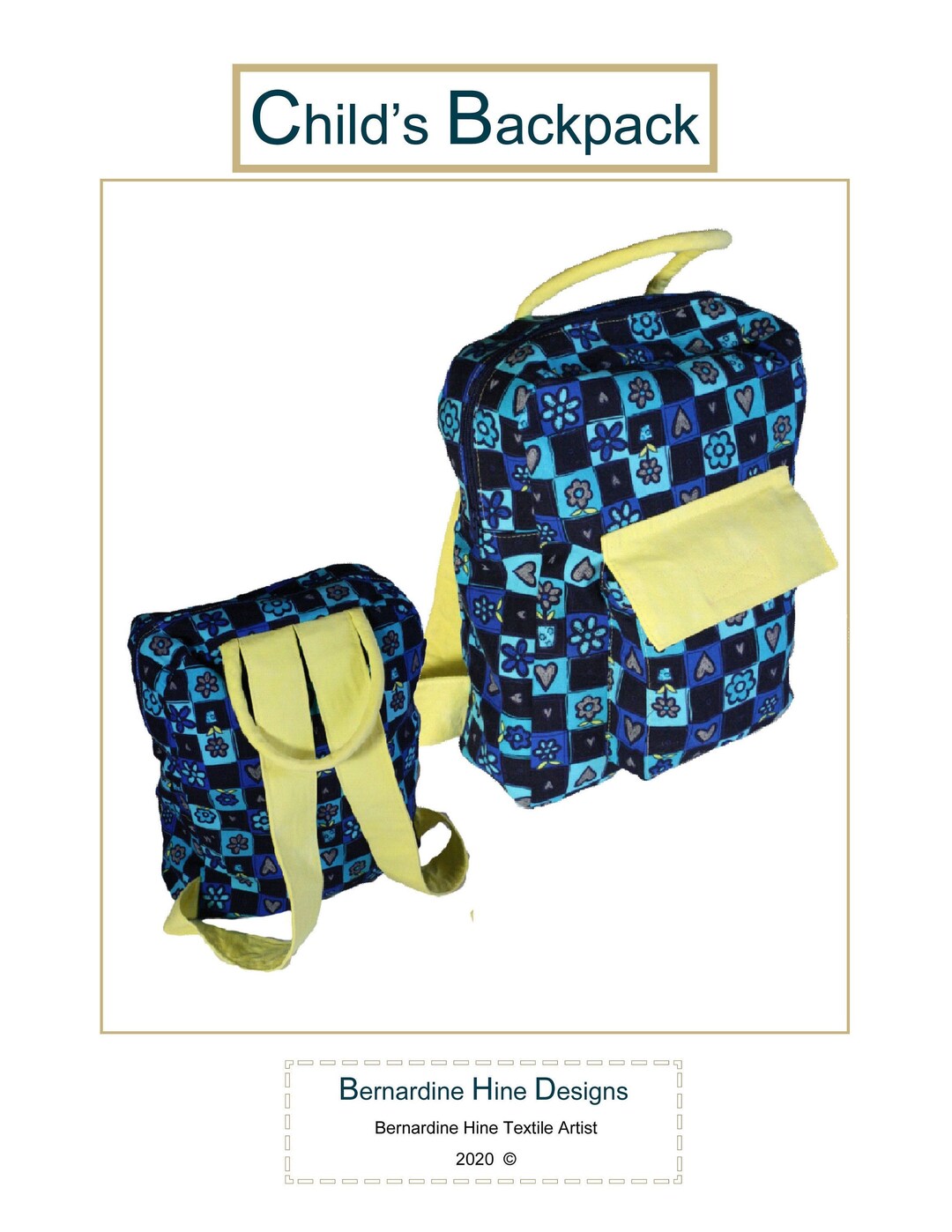 Backpack Pattern for Children, Perfect Toddler Size, a Quick and Easy ...