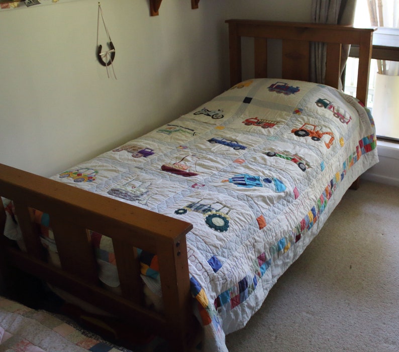 Vehicle Quilt Pattern, Featuring Cars, Diggers, Trucks and More. Boy's ...