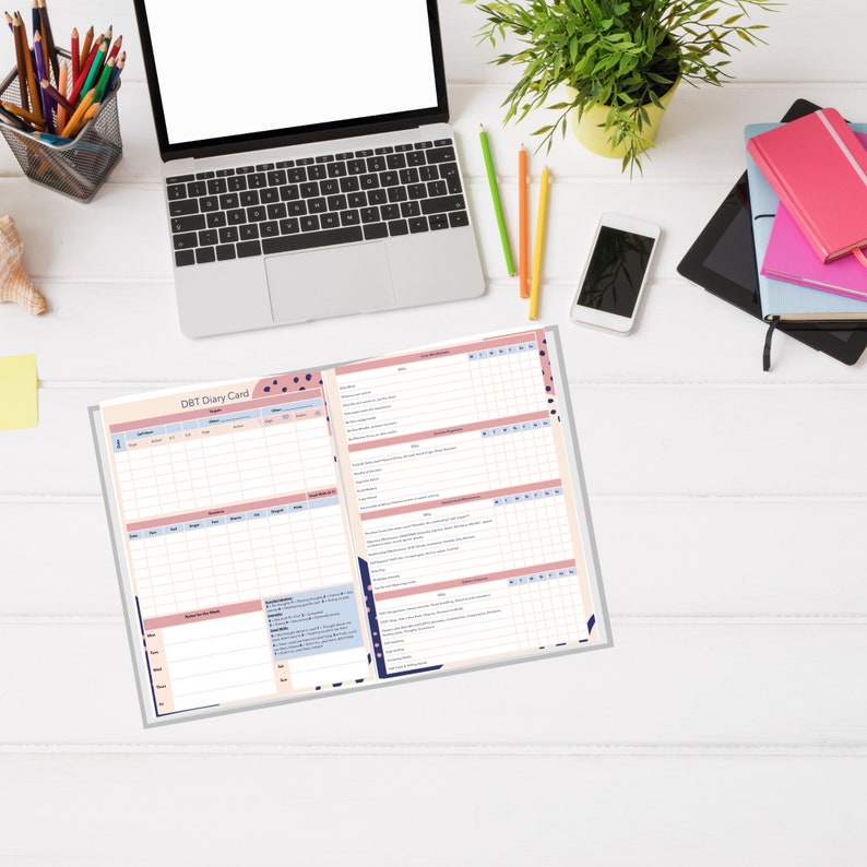 DBT Diary Card, Simple Weekly Template, Digital Printable Pdf Jpg - Etsy UK