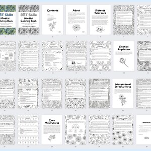 DBT Coloring Book Mindfulness & Dialectical Behavior Therapy - Etsy UK