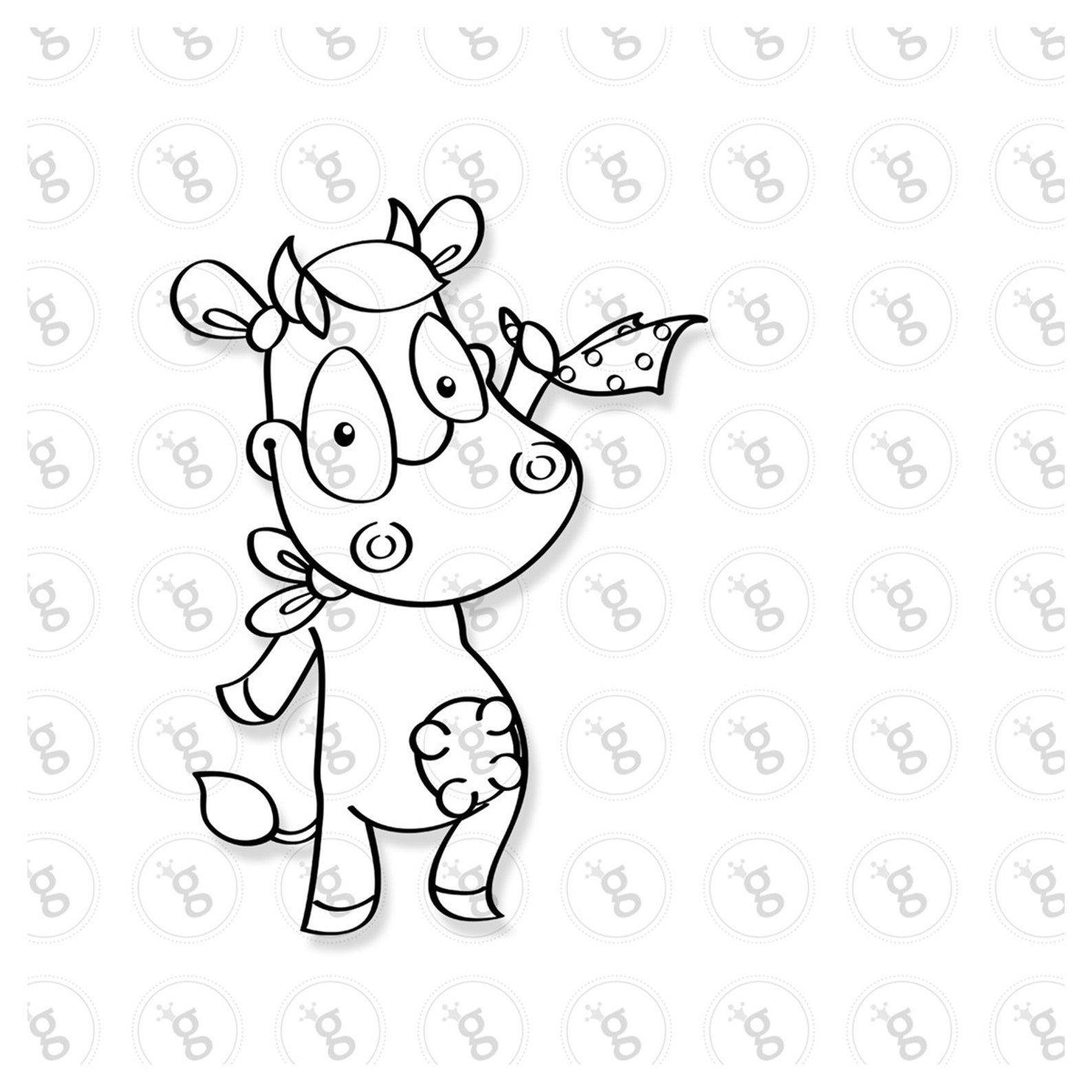 Digi Stamp cow-goodbye V2 - Etsy