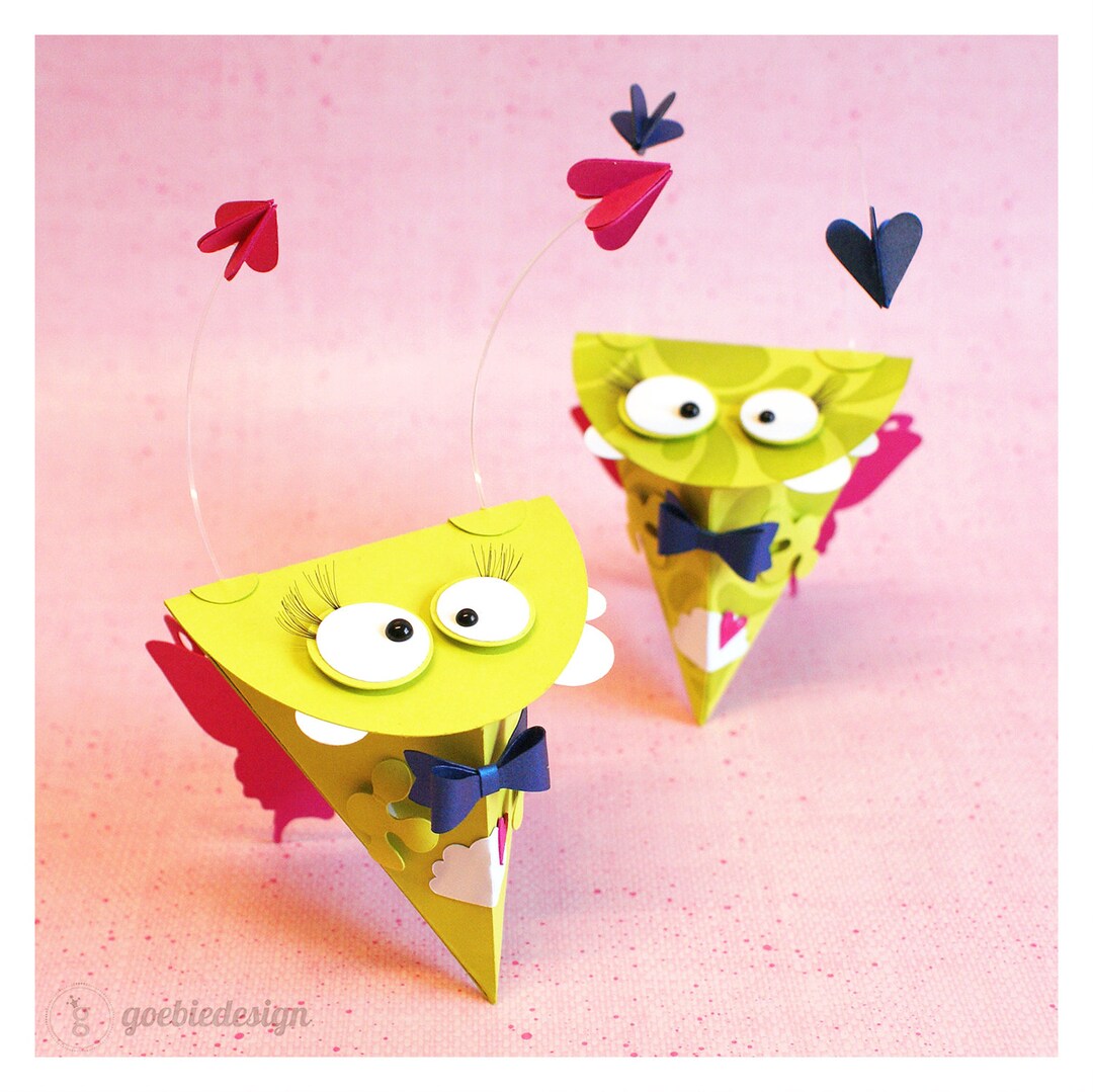 Cutting File Triangle Monster Box butterfly Svgdxf - Etsy