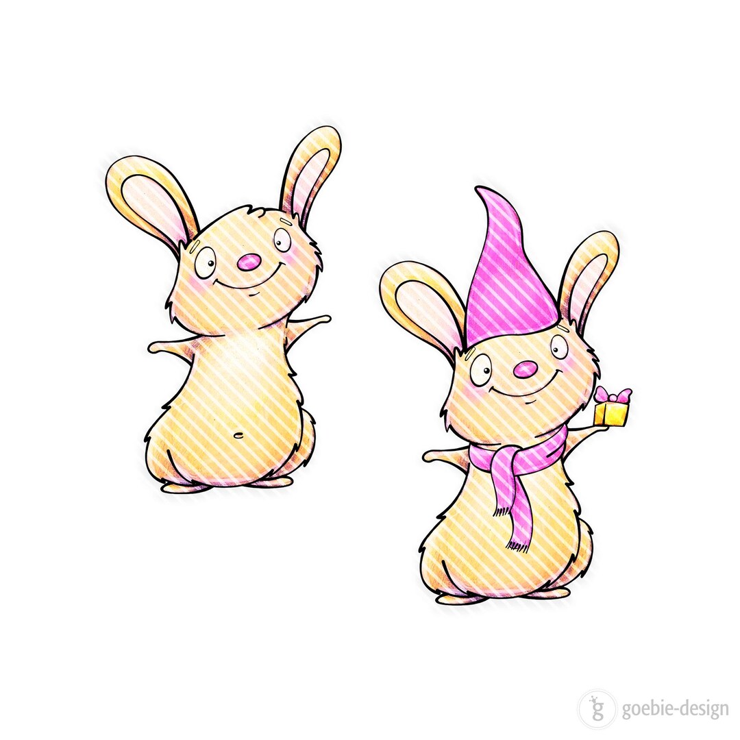 Digi Stamp Bundle „bunny“ | Set of 2 | Svg | Dxf | Jpg | Transparent ...