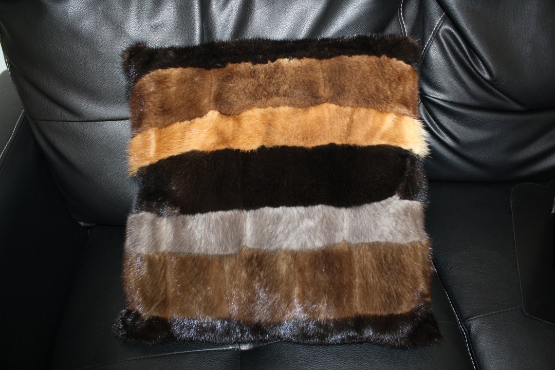 Luxurious Mulit-color REAL Mink Fur Pillow - Etsy