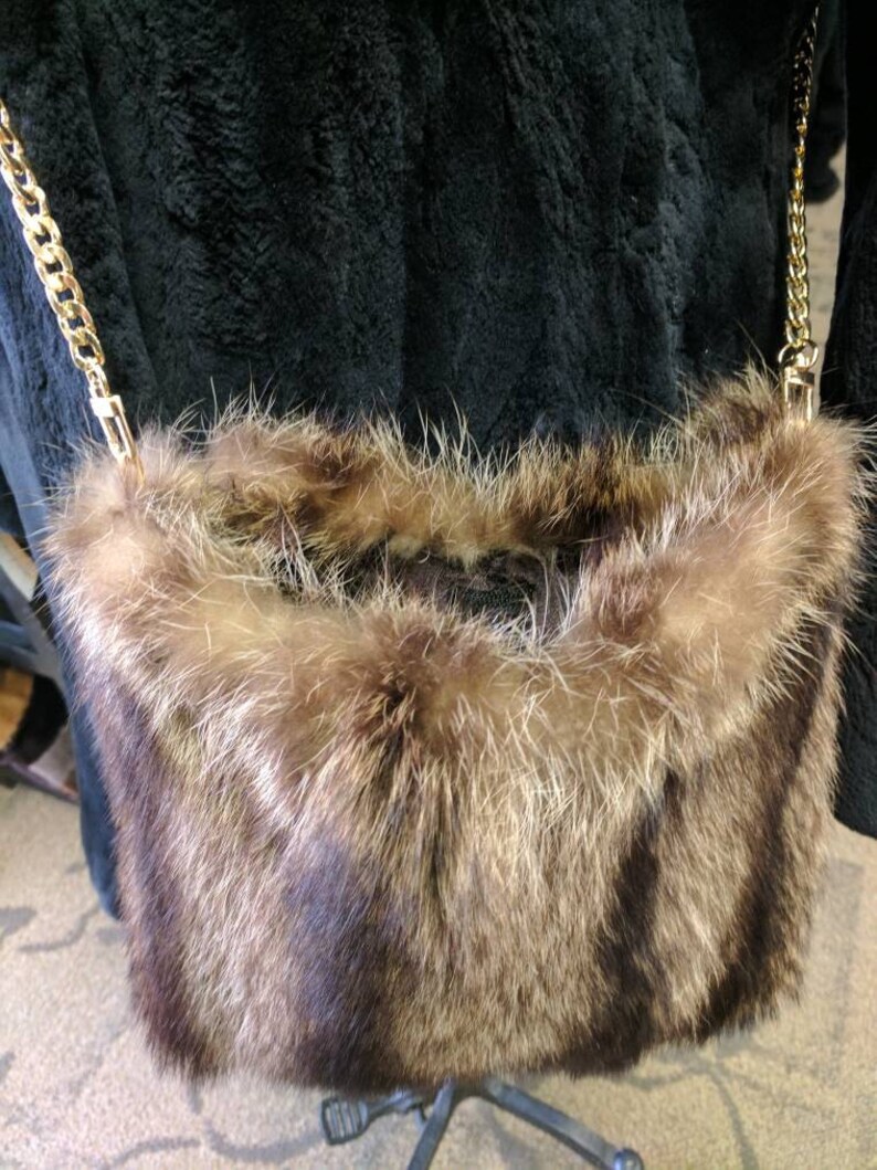 Very Trendy and Cool Multi-colored Raccoon Fur Purse - Etsy