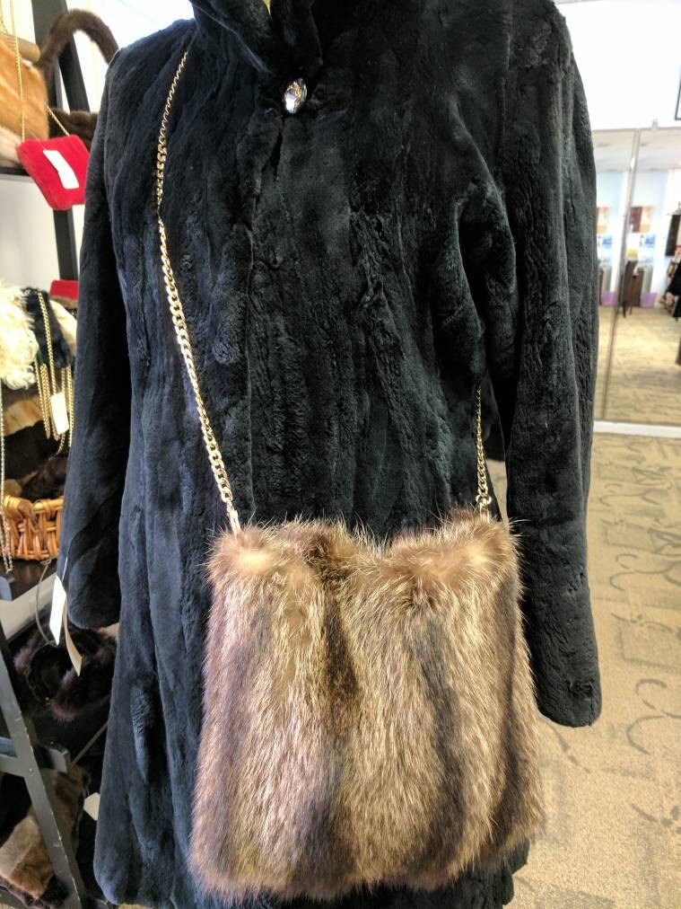 Very Trendy and Cool Multi-colored Raccoon Fur Purse - Etsy