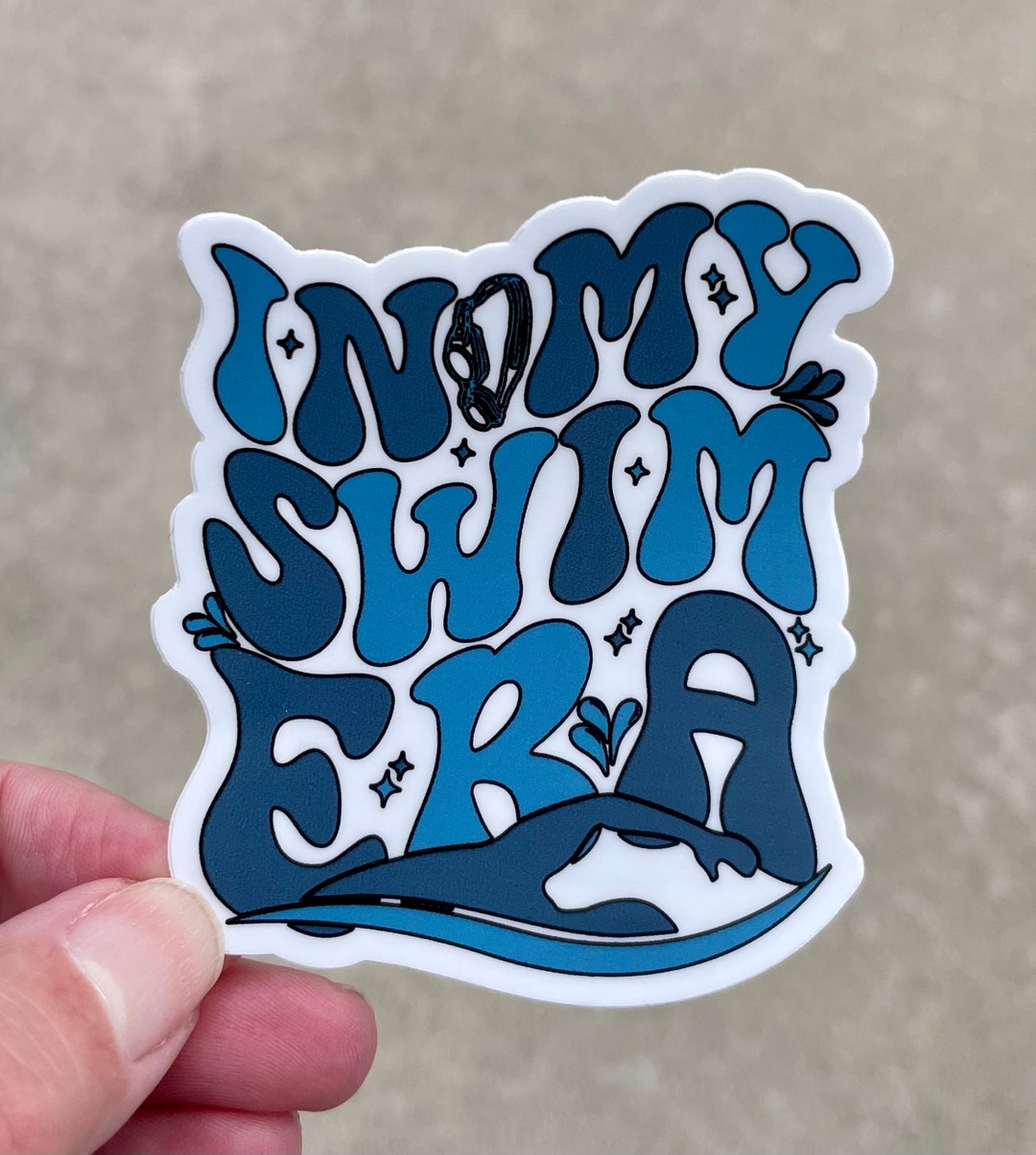 Vinyl Swim Sticker, Water Bottle Sticker, Swim Gift, Swim Team Gift, in ...