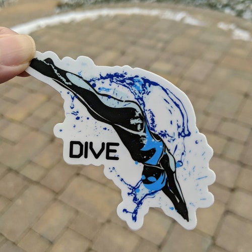Dive Sticker Swim Gift Swim Team Gift FEMALE DIVER Dive - Etsy