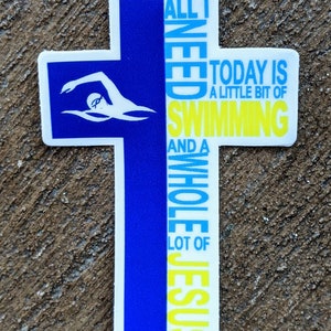 Vinyl Swim Sticker Water Bottle Sticker Swim Gift Swim Team - Etsy