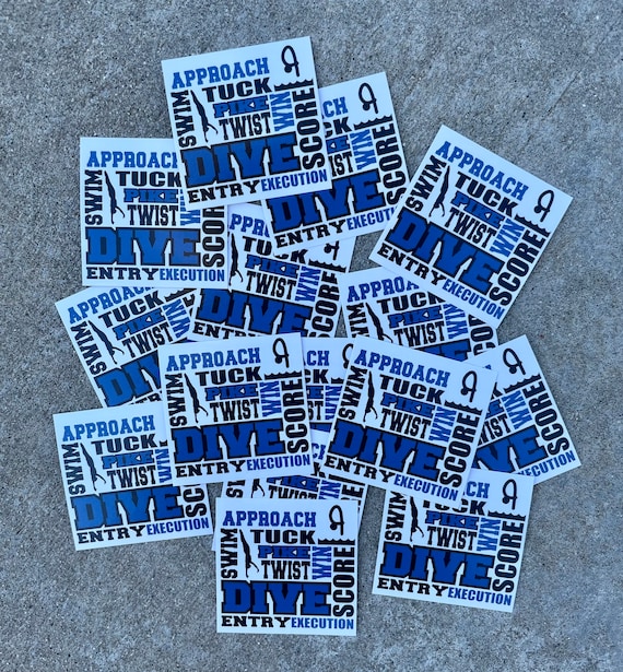 15 Springboard Dive Stickers Dive Scrapbook Dive Gift Dive - Etsy