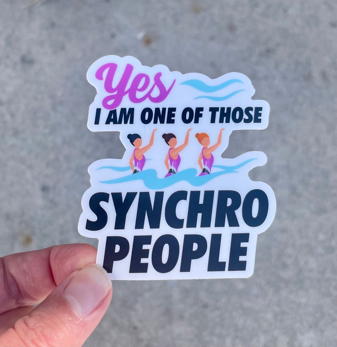 SYNCHRO PEOPLE Water Bottle Sticker, Synchro Mom, Synchronized Swim ...