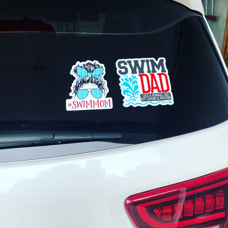 Vinyl Swim Bumper Sticker, Water Bottle Sticker, Swim Gift, Swim Team ...
