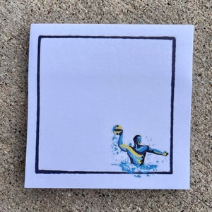 STICKY NOTES 3”, Swim Sticky Notes, Water Polo Stickers Cut Notes ...