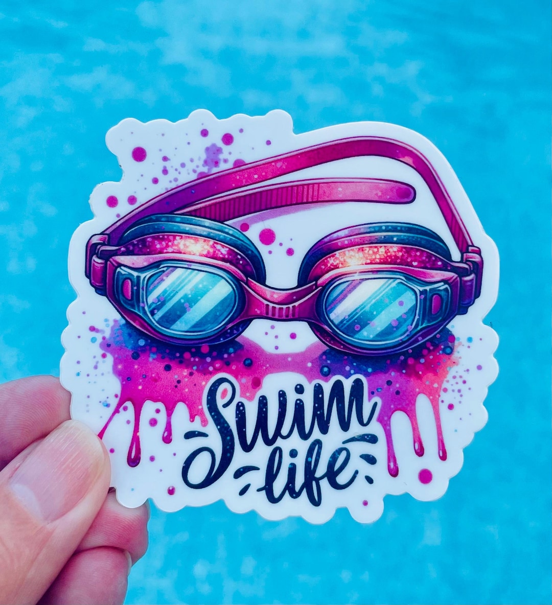 SWIM LIFE Vinyl Sticker: Swim Team, Water Bottle Decal - Etsy