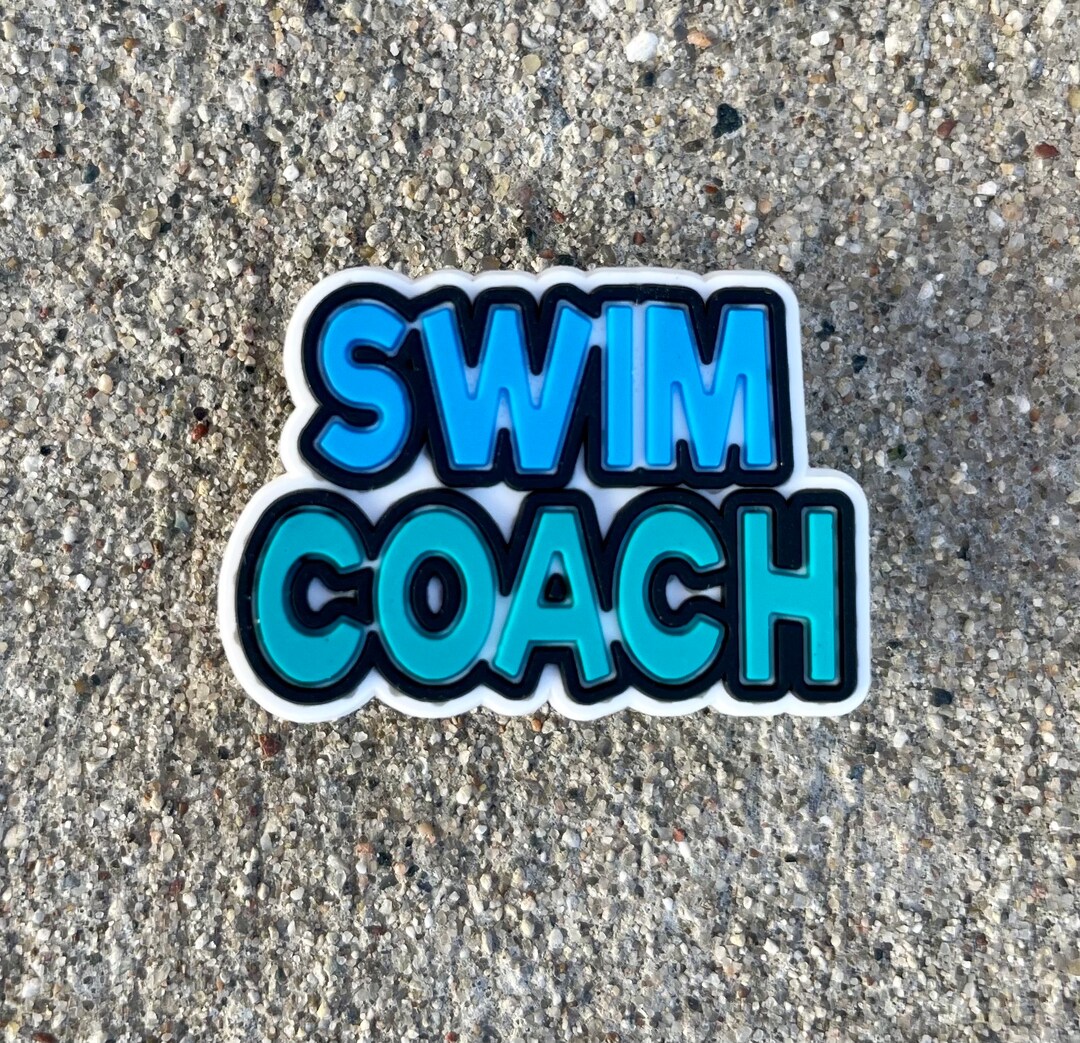 Swim Coach Croc Charm: Swimmer Shoe Decoration - Etsy