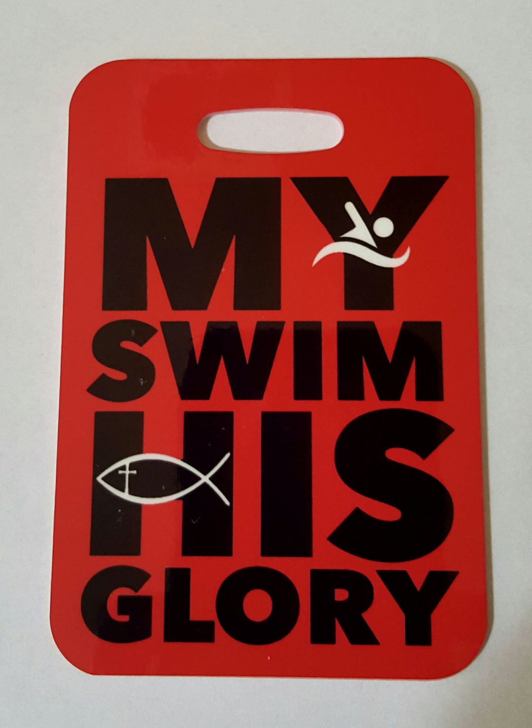 A Swimmers Athletes Prayer My Swim His Glory Swim Bag Tag, Swim Team ...