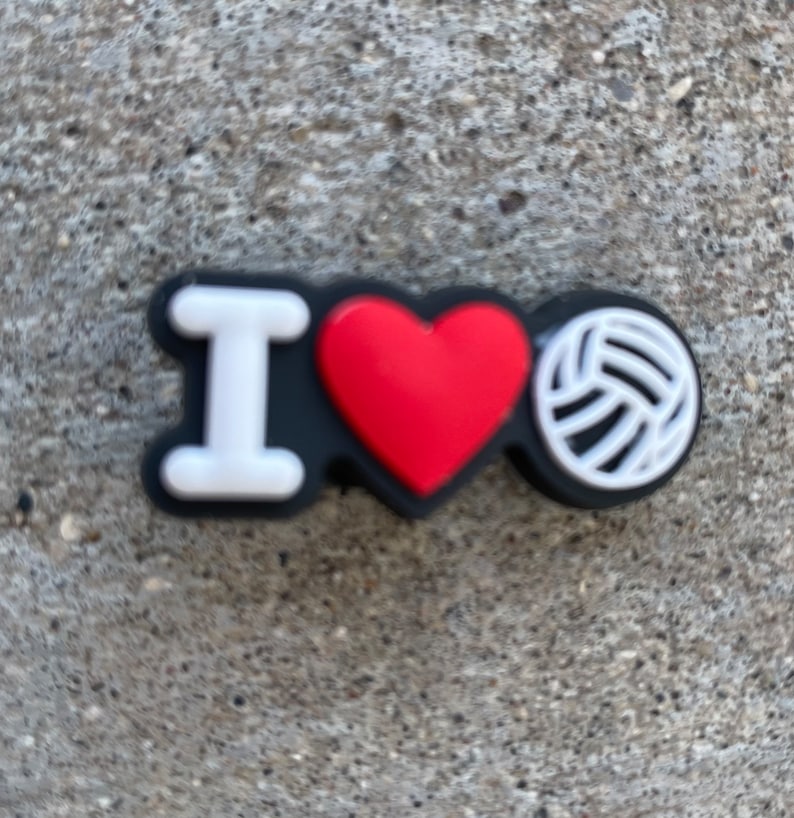 Charm for Crocs I HEART Volleyball Shoe Charm Volleyball - Etsy