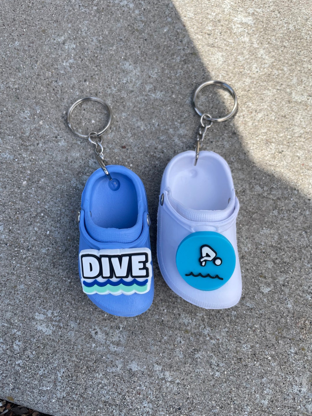 Clog Springboard Diver Keychain With Charm for Crocs Attached ...