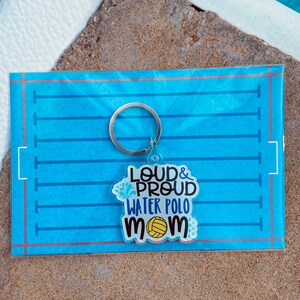 Water Polo Mom Keychain, Water Polo Keychain, Water Polo Coach Gift ...
