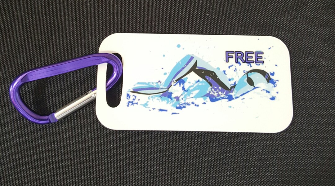 Freestyle, Swim Bag Tag, Luggage Tag, Swim Party Idea, Triathlon ...