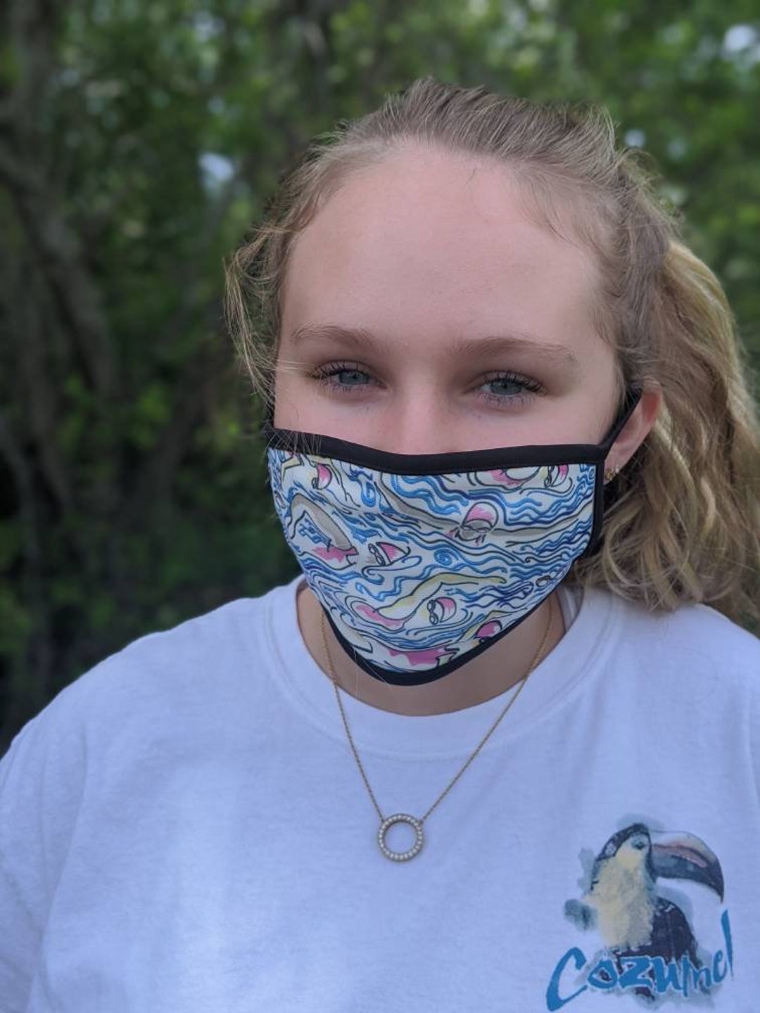 SWIM Themed Face Mask. CRAZY Swimmer Child Super Soft - Etsy