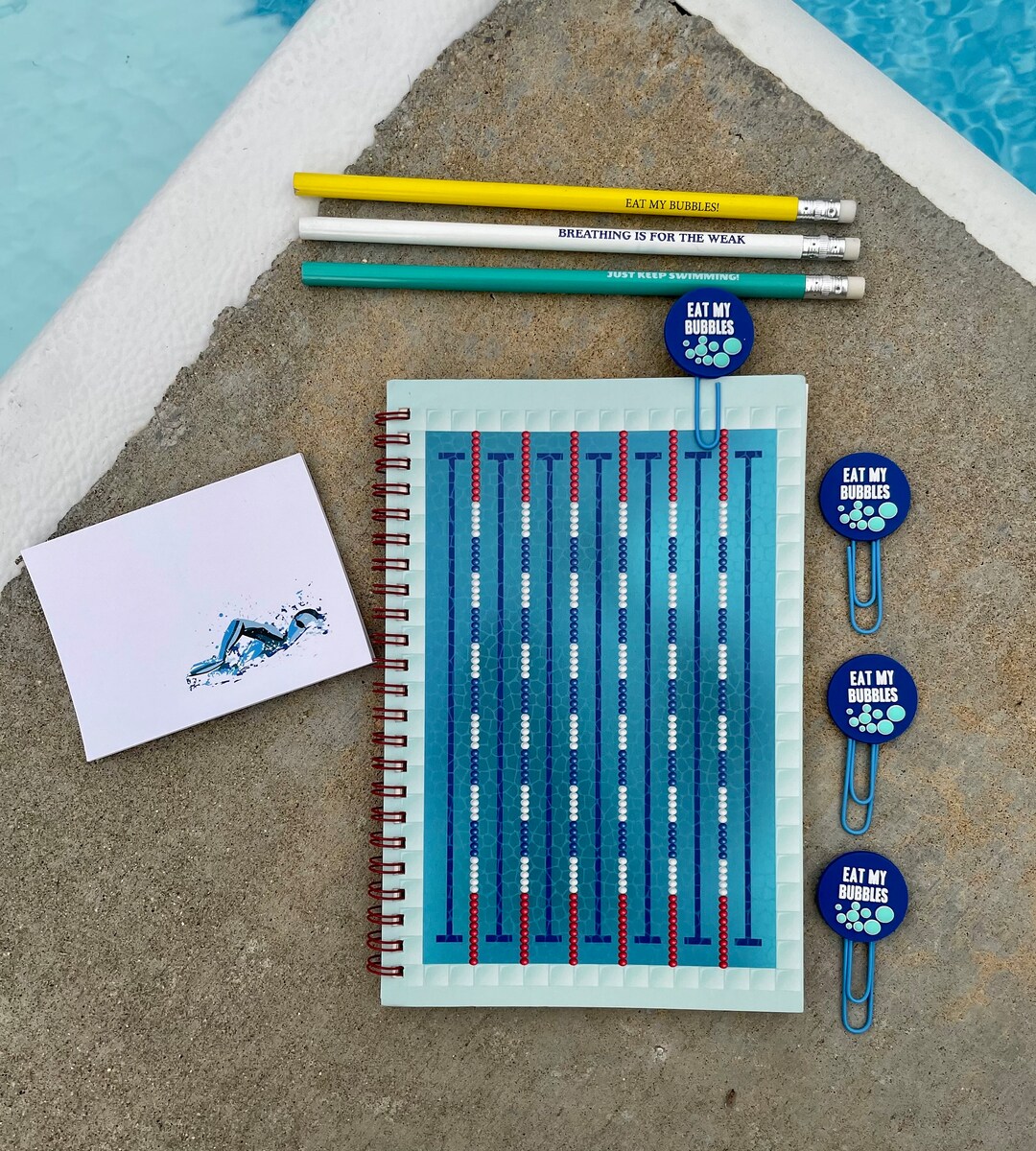 SWIM COACH Gift, Swim Gift, Swim Notebook, Lane Lines, Swim Team Gift ...