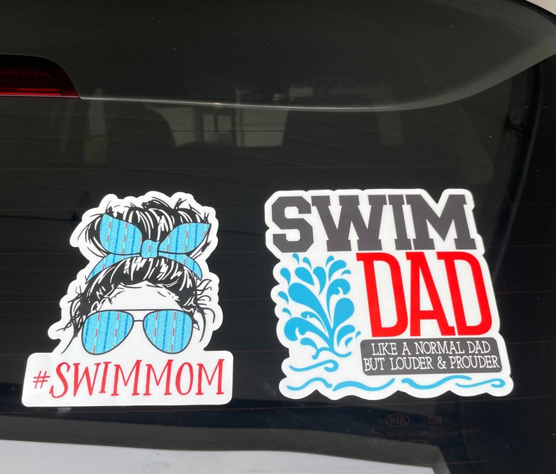Vinyl Swim Bumper Sticker, Water Bottle Sticker, Swim Gift, Swim Team ...
