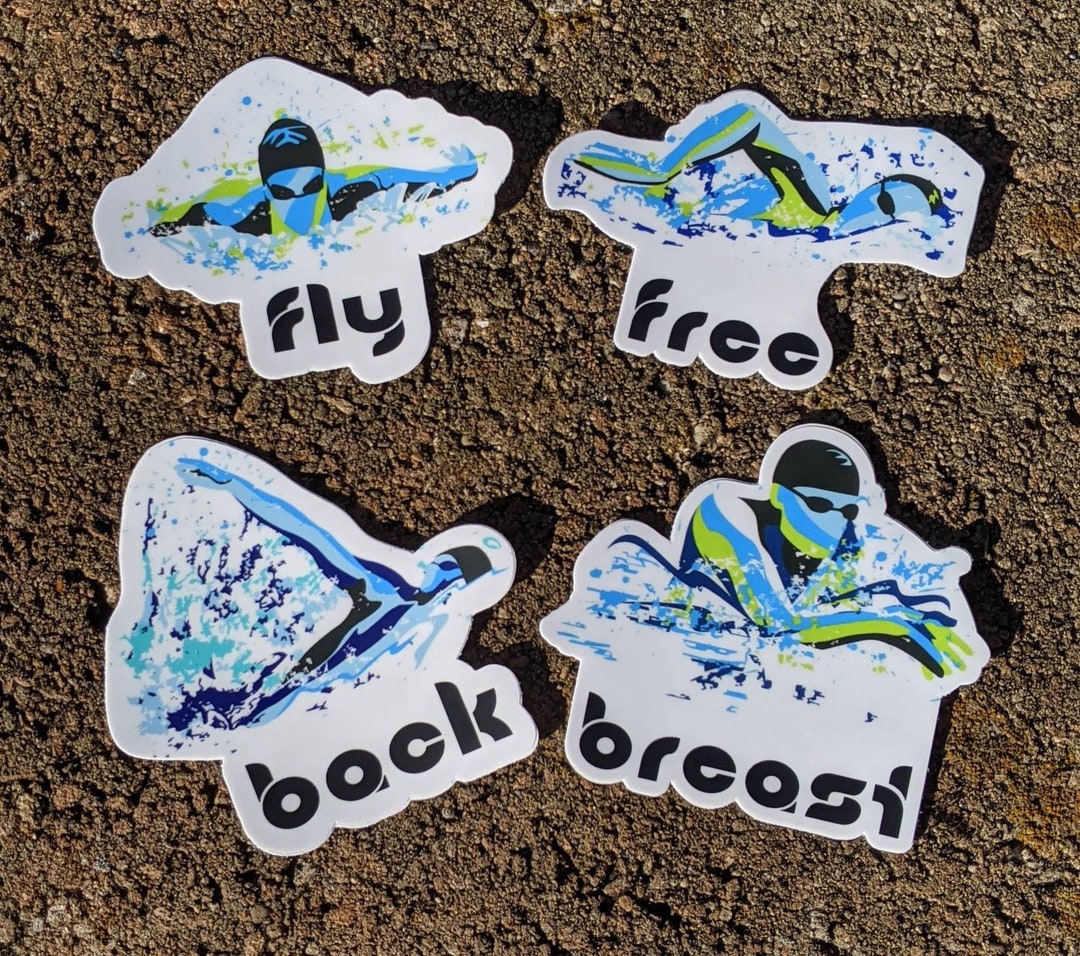Vinyl Swim Sticker, Water Bottle Sticker, Swim Gift, Swim Team Gift ...