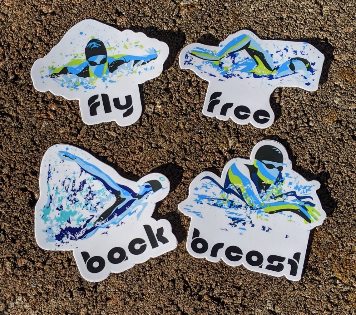 Vinyl Swim Sticker Water Bottle Sticker Swim Gift Swim Team - Etsy