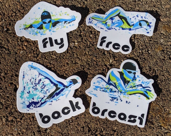Vinyl Swim Sticker, Water Bottle Sticker, Swim Gift, Swim Team Gift ...
