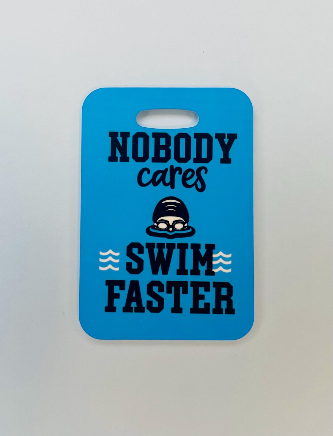 Nobody CARES Swim FASTER Swim Bag Tag, Sport Bag Tag, Swim Team Bag Tag ...