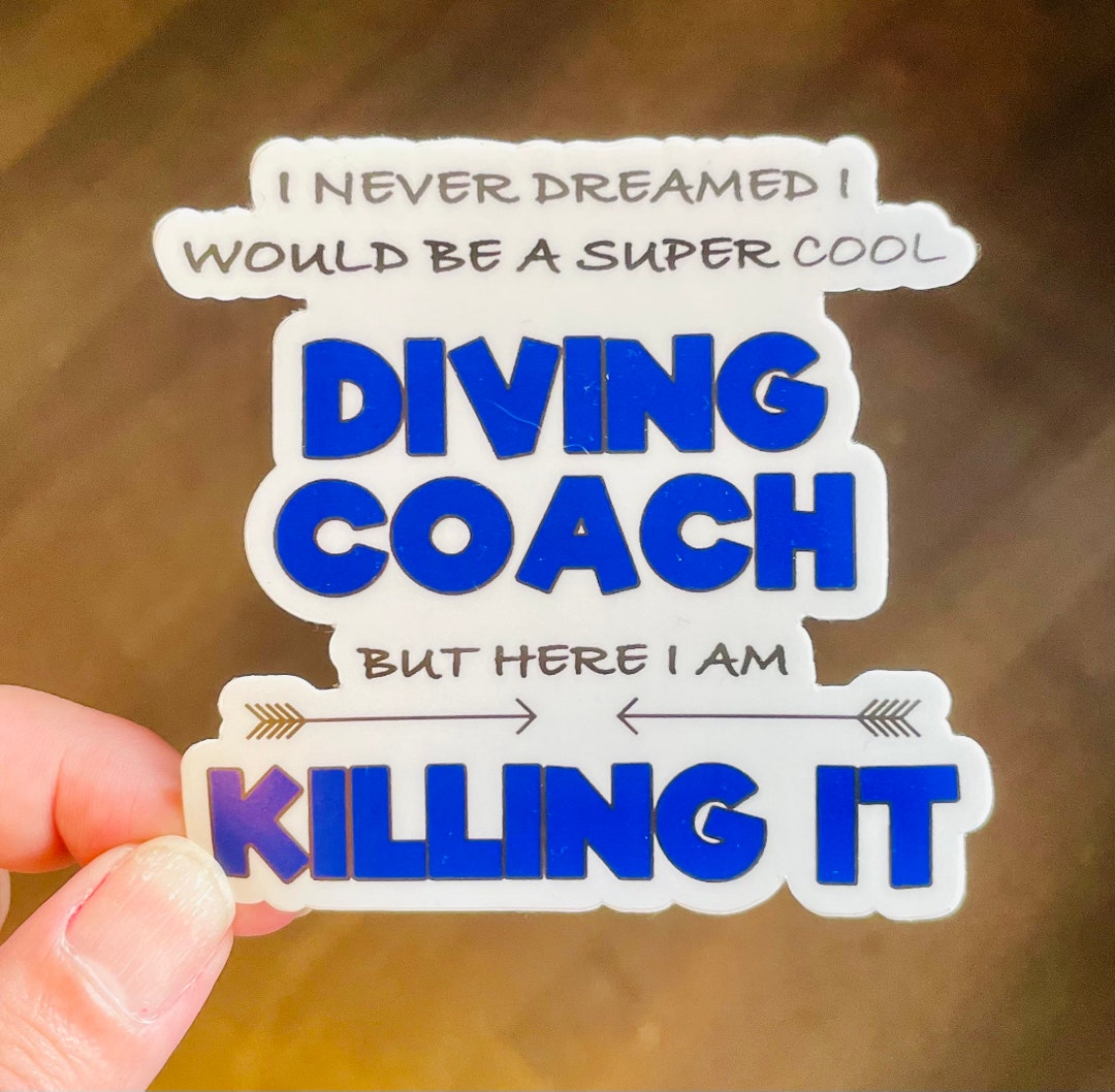 Dive Coach Sticker, Swim Gift, Swim Team Gift, Dive Coach, Dive Mom ...