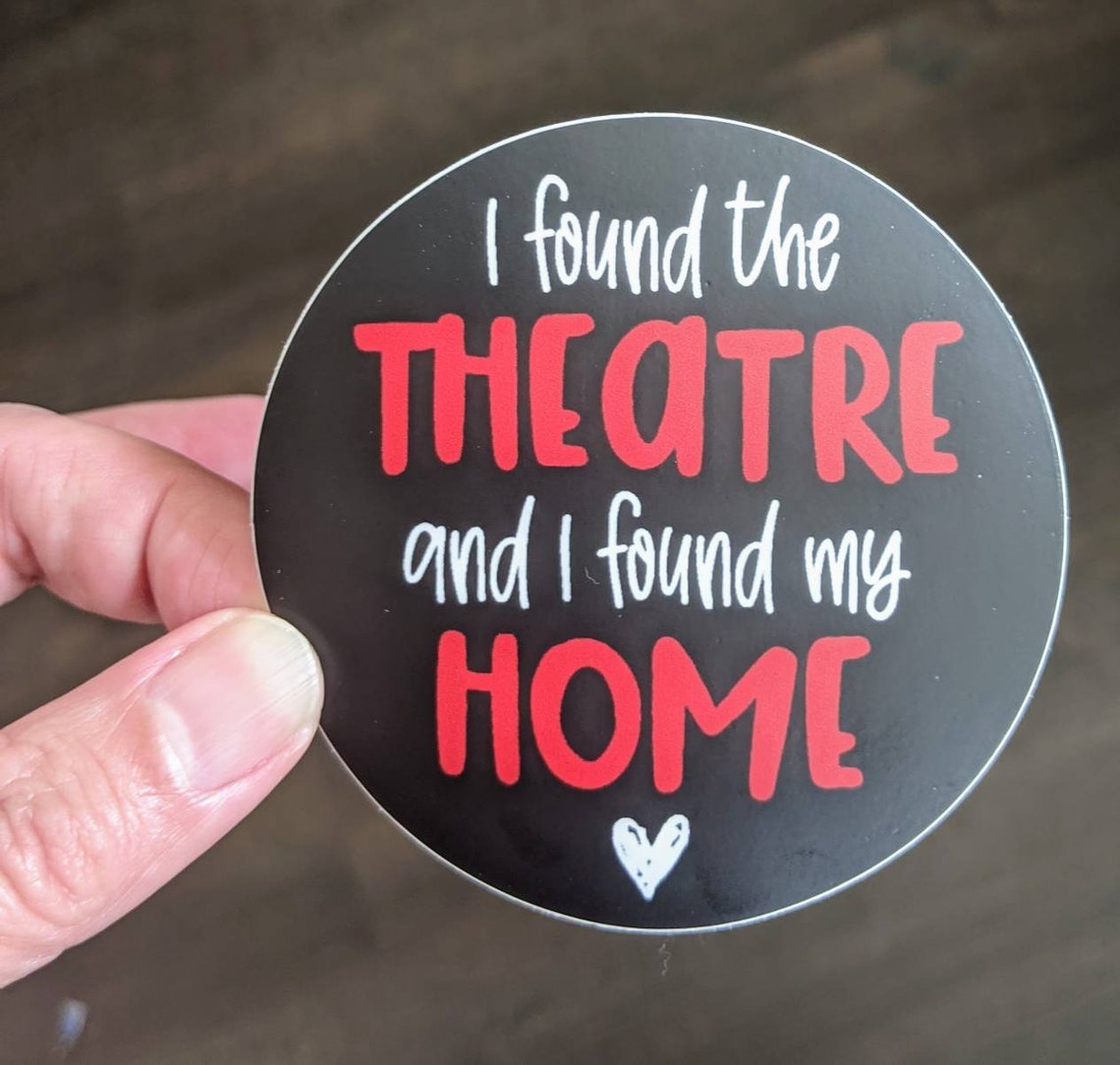 Vinyl Theatre Sticker, Water Bottle Sticker, Theatre Gift, Drama Gift ...