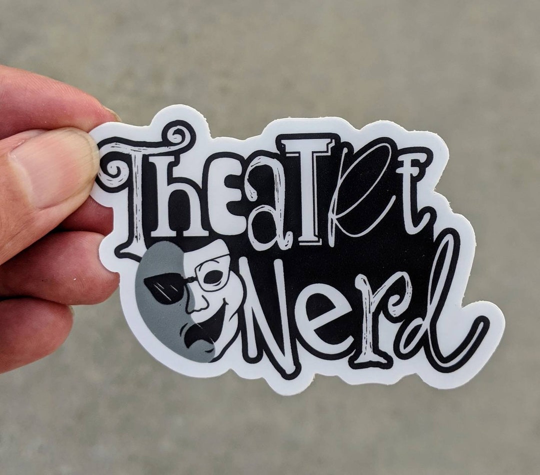 Vinyl Theatre Sticker, Water Bottle Sticker, Theatre Gift, Drama Gift ...