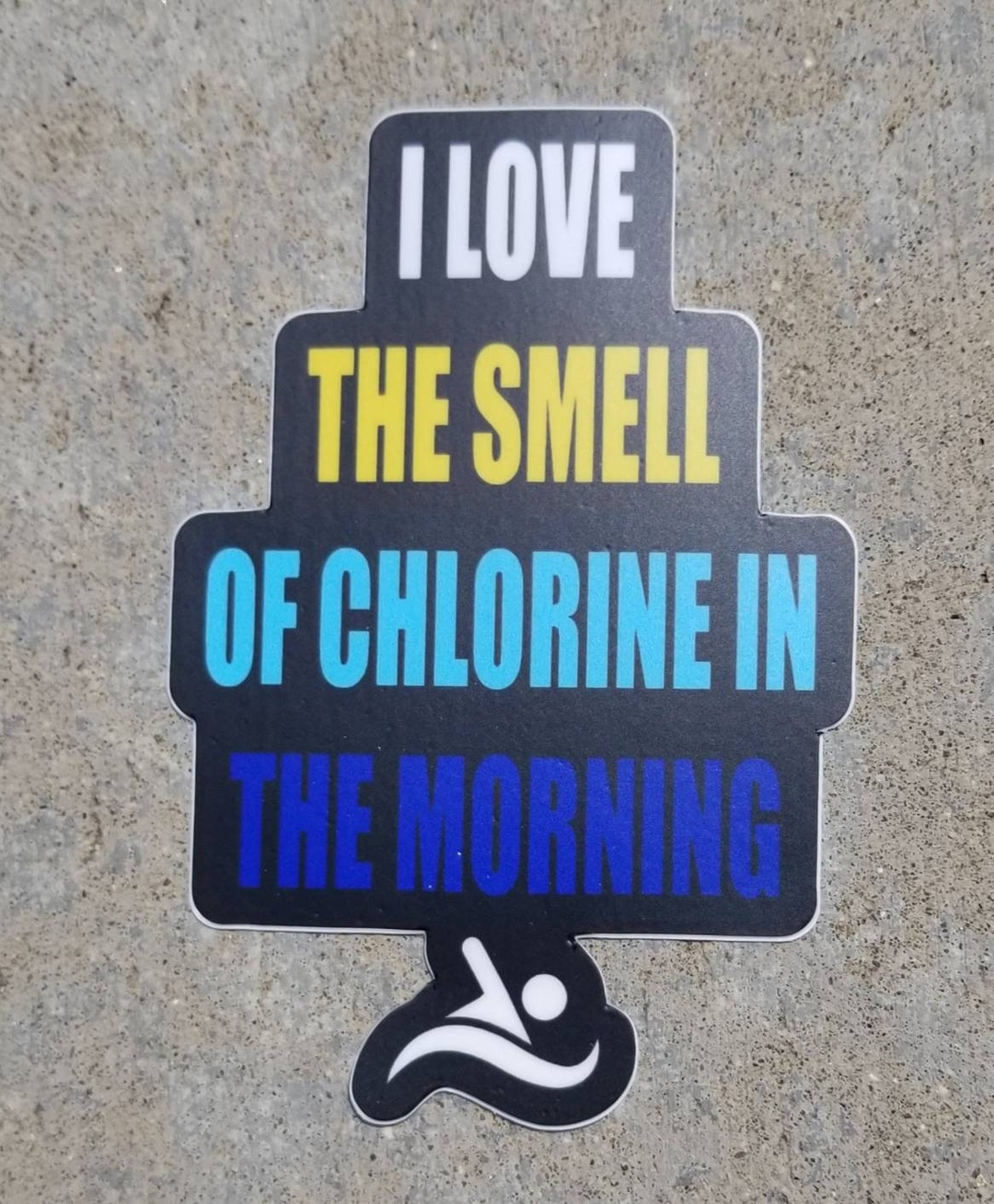 Vinyl Swim Sticker, Water Bottle Sticker, Swim Gift, Swim Team , I LOVE ...