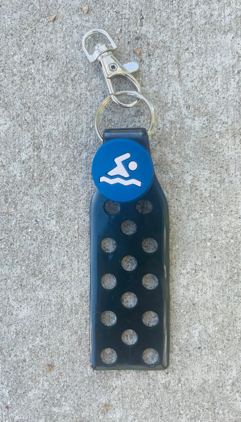 SWIM Charm for Crocs Keychain SWIM Keychain Swim Coach Gift - Etsy
