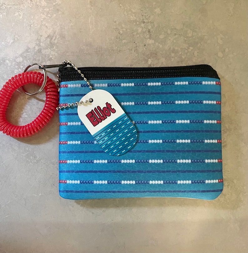 Swim Coin Purse Id Holder Keychain Swim Gift Swimmer Gift | Etsy