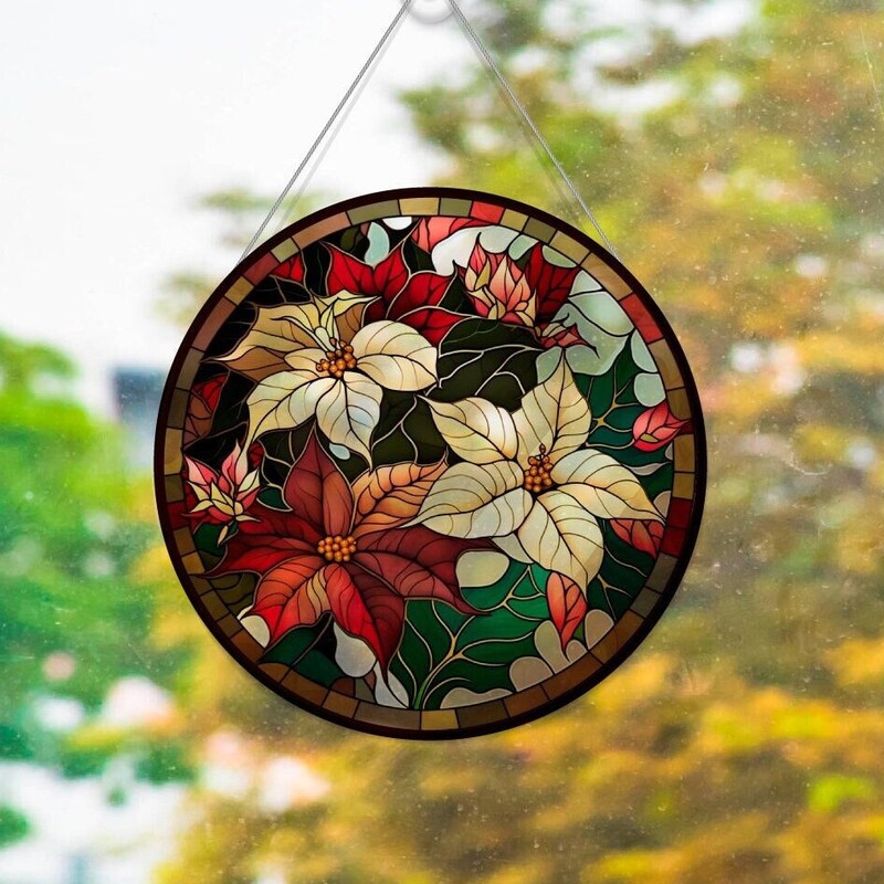 Christmas Acrylic Sign Poinsettia - Etsy