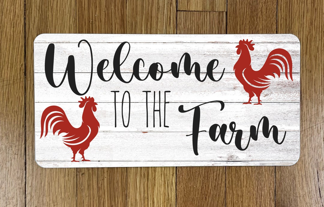 Welcome to the Farm _wreath Sign - Etsy