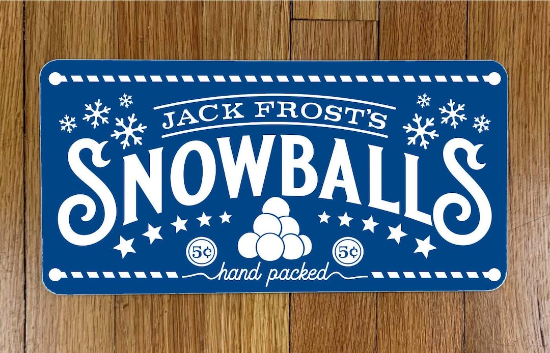 Jack Frost Snowballs Wreath Sign - Etsy