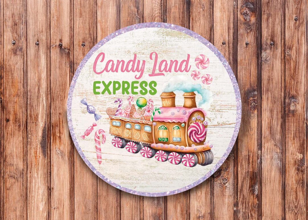 Candy Land Express Wreath Sign - Etsy