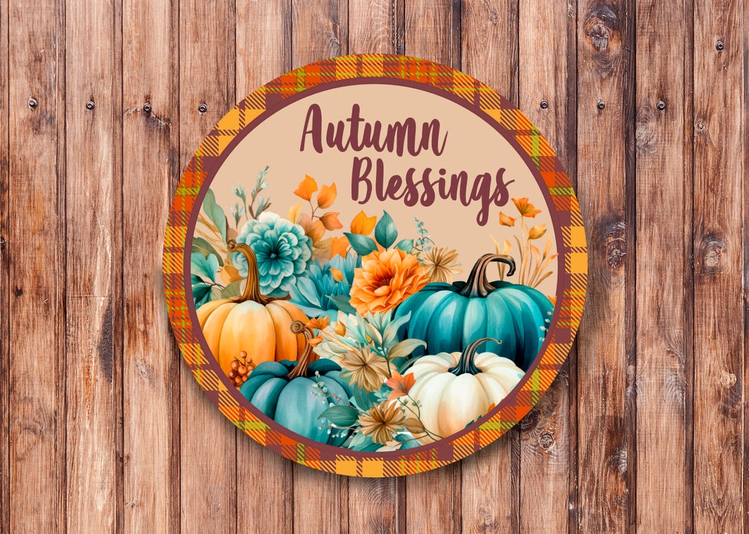 Autumn Blessings Wreath Sign - Etsy