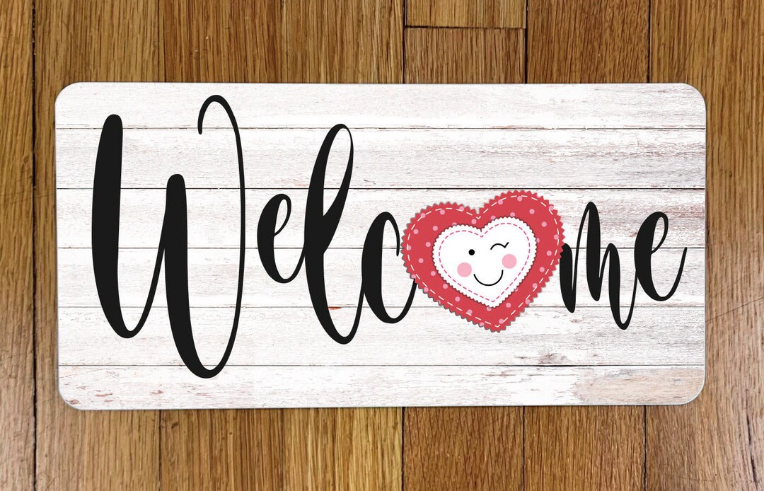 Heart Welcome Wreath Sign - Etsy