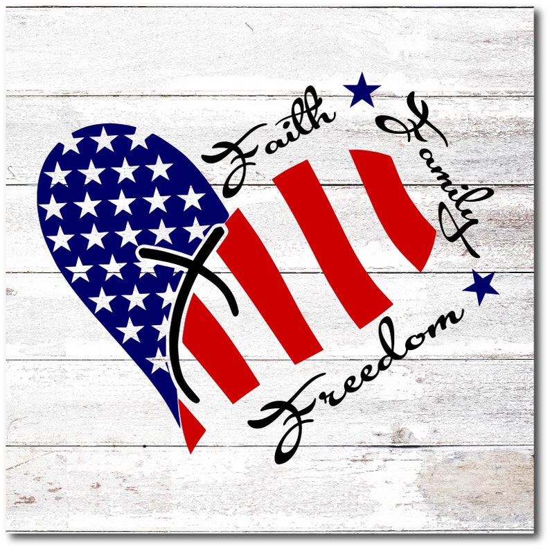 Faith Family Freedom Heart_wreath Sign | Etsy