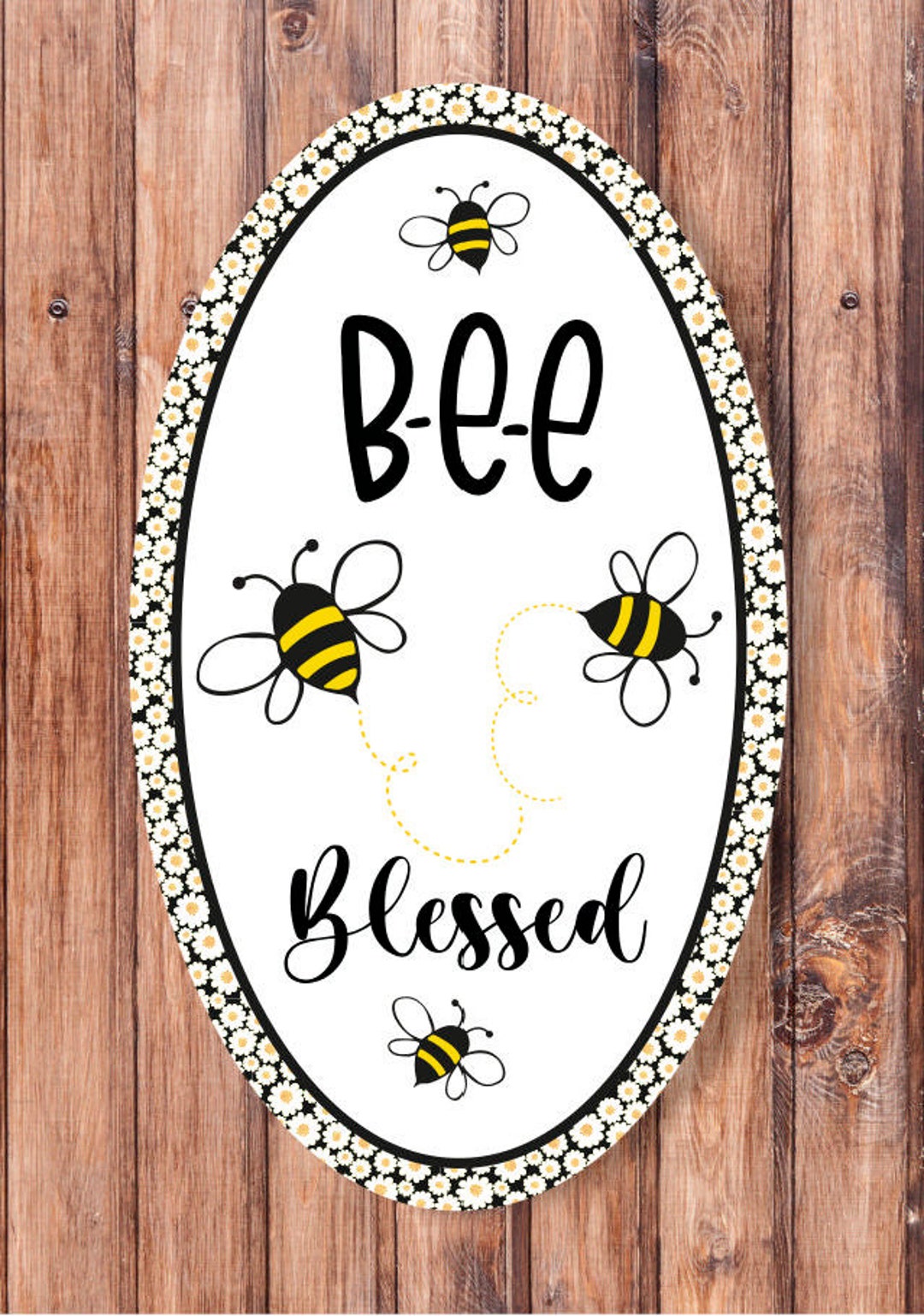 Bee Blessed _oval Wreath Sign - Etsy