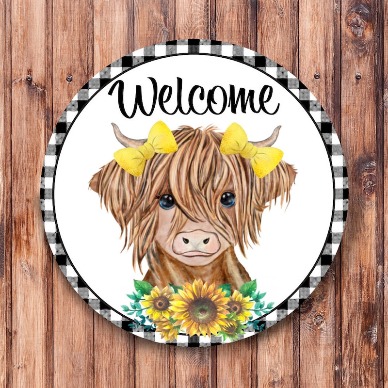 Cow Signs for Wreaths - Etsy