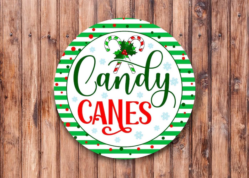 Candy Canes Wreath Sign - Etsy