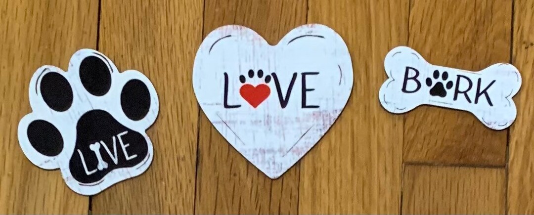 Live Love Bark_paw Heart Dog Bone - Etsy
